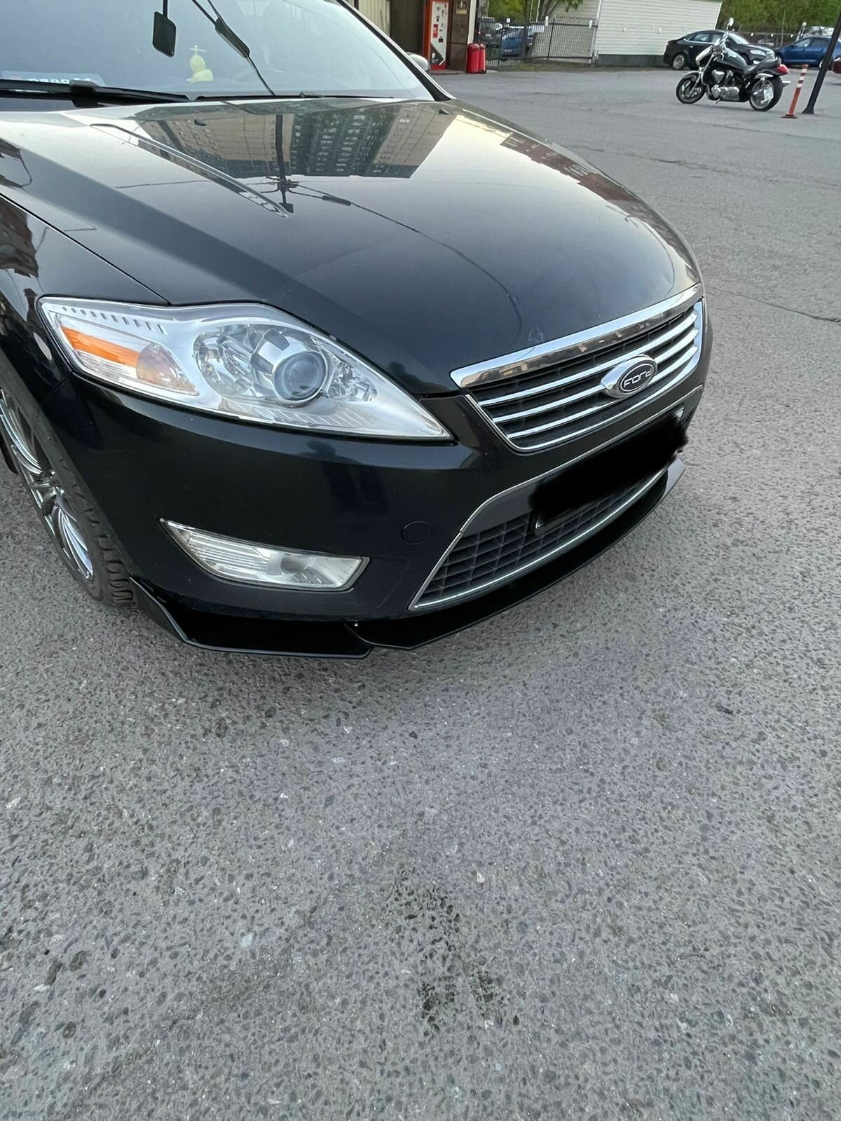 Губа, Сплиттер Mondeo 4 (рест-дорест) Чёрный глянец