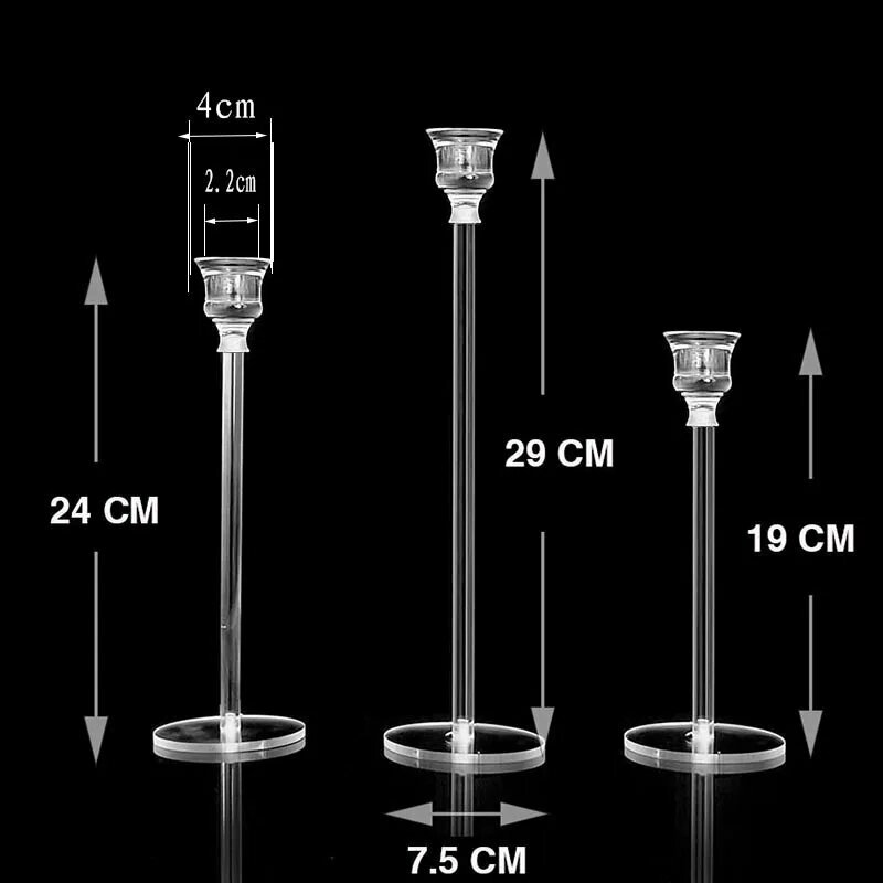 Набор из 3-х акриловых подсвечников MS Made