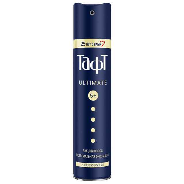 TAFT Ultimate лак для волос 225 мл с экстремальной фиксацией для стойкой укладки