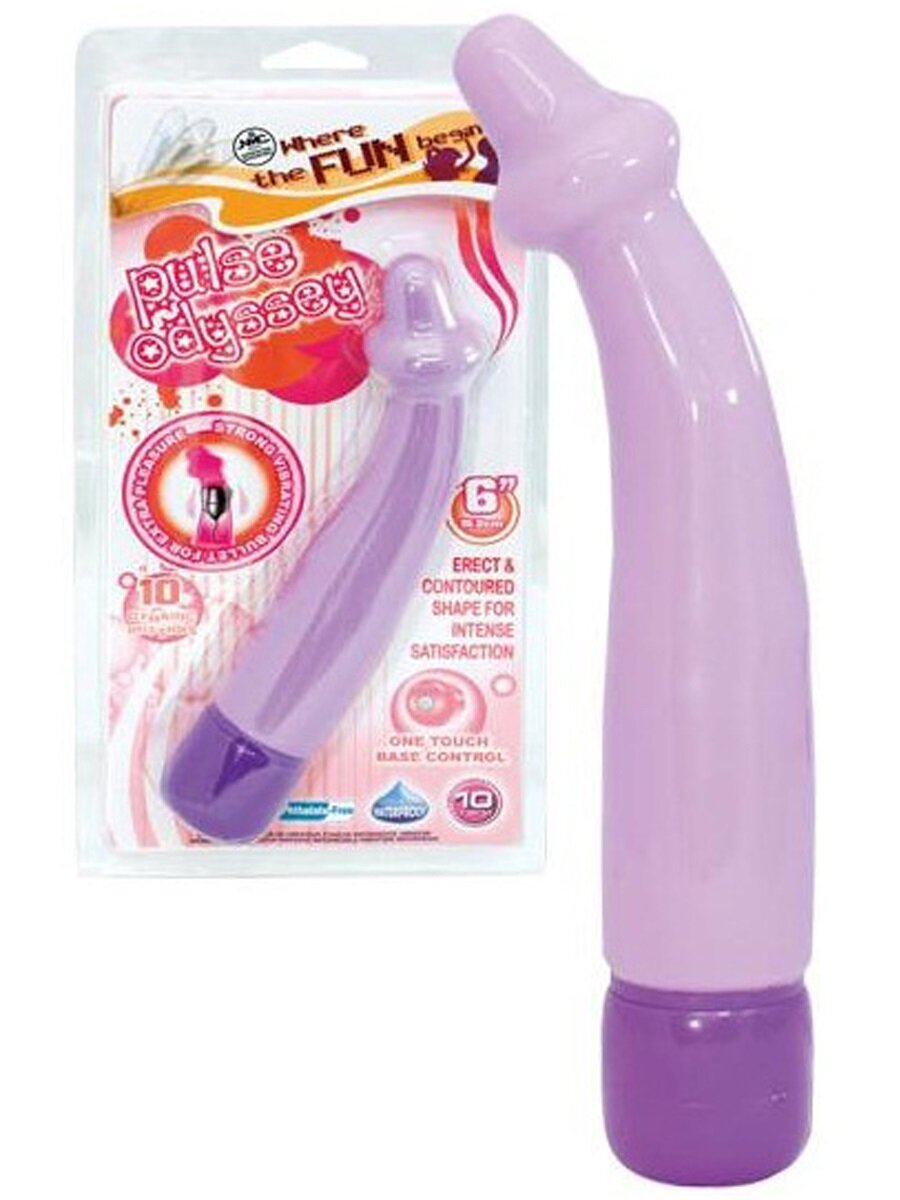 Фиолетовый вибратор для точки G, 10 режимов "Pulse Odyssey" 15.2см