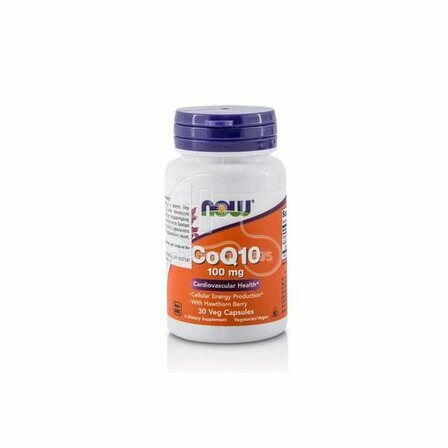 NOW Foods CoQ10 100 mg (30 веганских капсул) антиоксидант Коэкзим Ку10