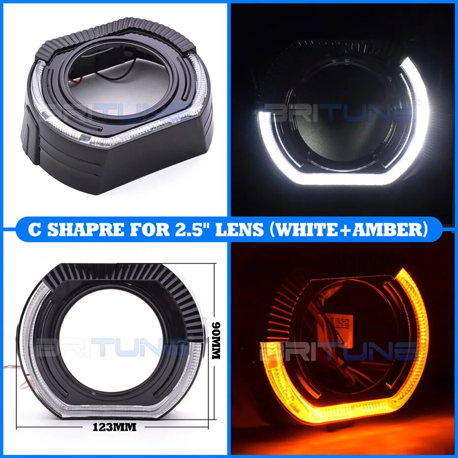 Ангельские глазки маска LED для 2,5/3,0 дюйма линзы для фар, LED маска для Koito 2.5-Inch B Shrouds