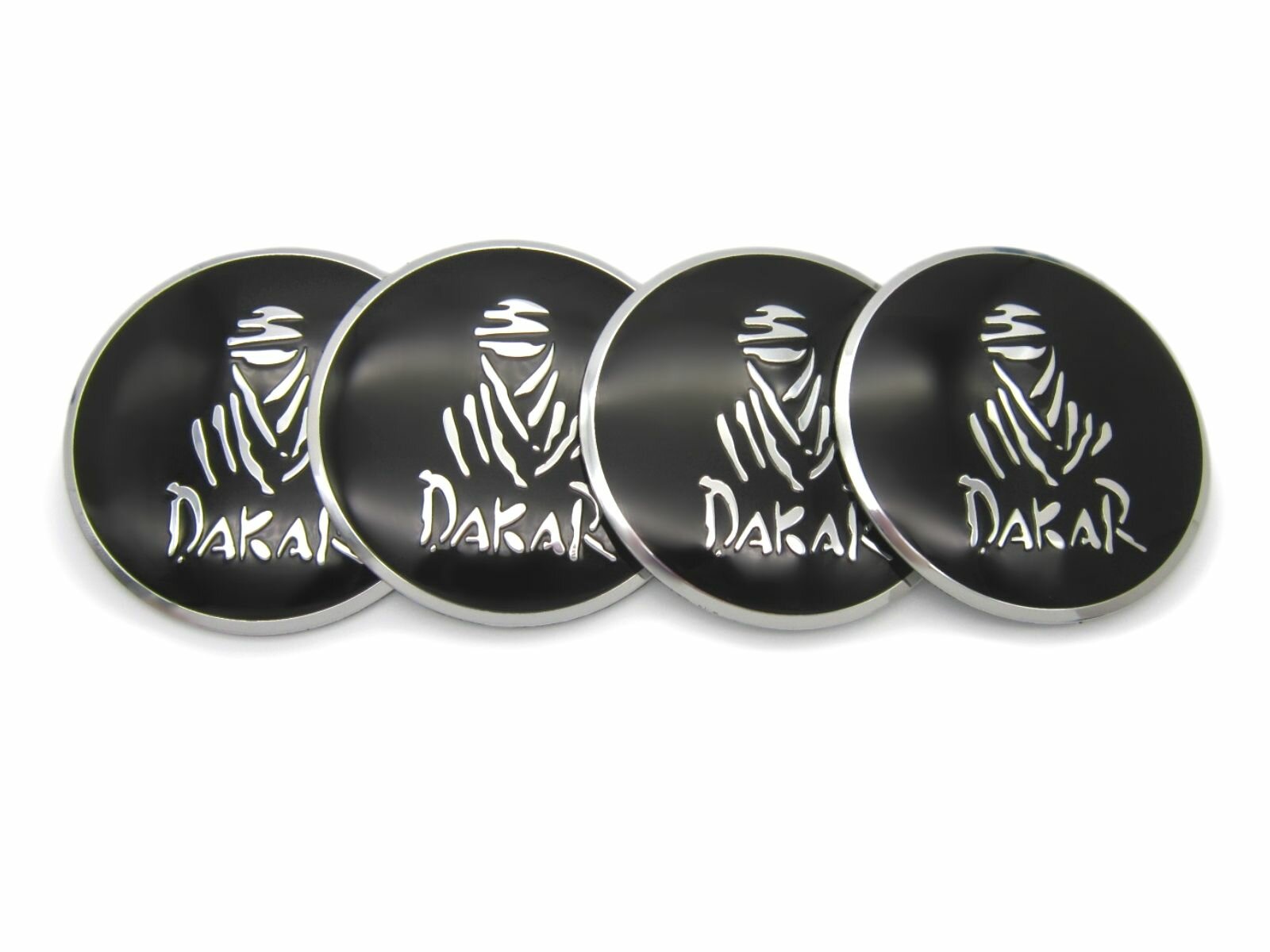 Наклейки на колесные диски Dakar D-56 mm, алюминий, комплект 4 шт.