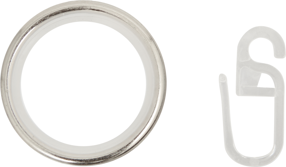 Кольцо с крючком металл цвет хром 20 см 10 шт