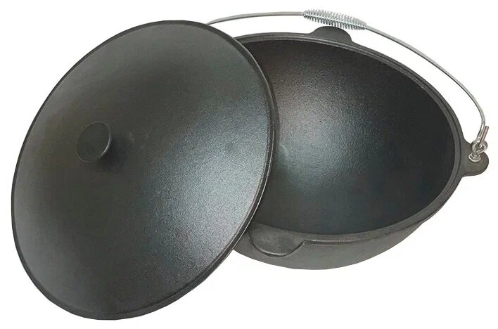 Казан Yagnob, чугун, туристический, 15л, черный, для индукции, черный