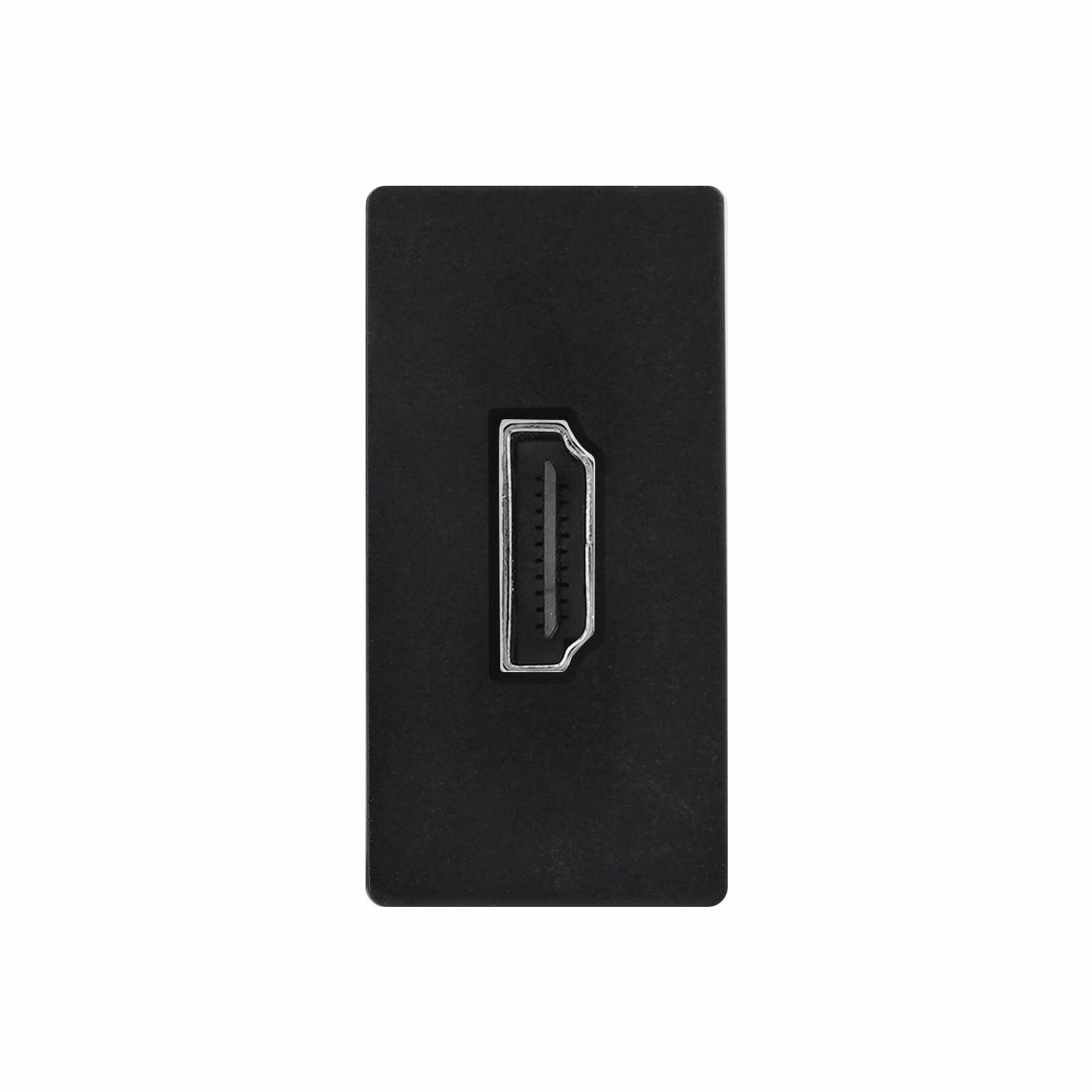 Механизм розетки, 1/2 HDMI (без рамки) цвет черный