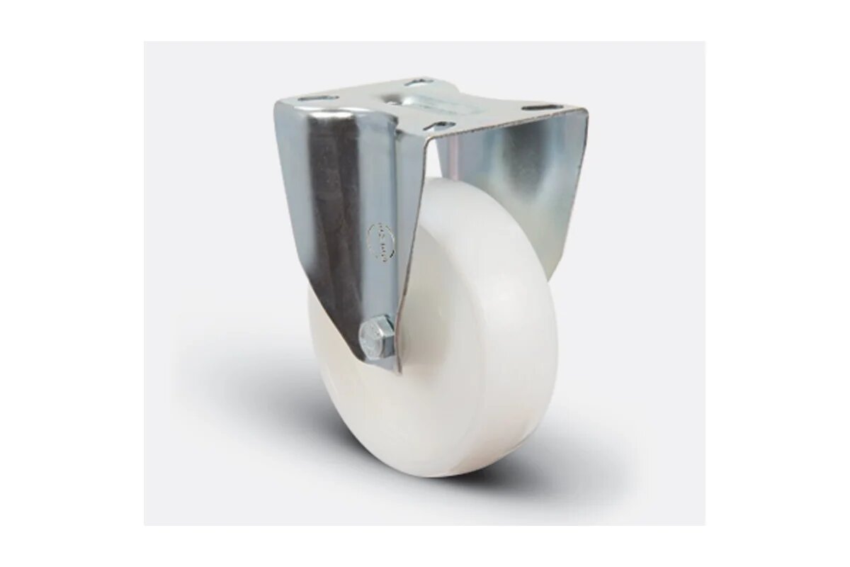 Колесо нейлоновое неповоротное 100 мм для техники и оборудования MFK-TORG EM02-ZKZ-100