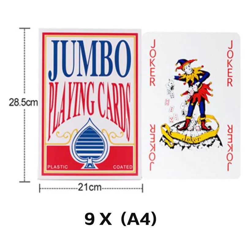 Игральные карты Jumbo 9X, 28.5x21 см