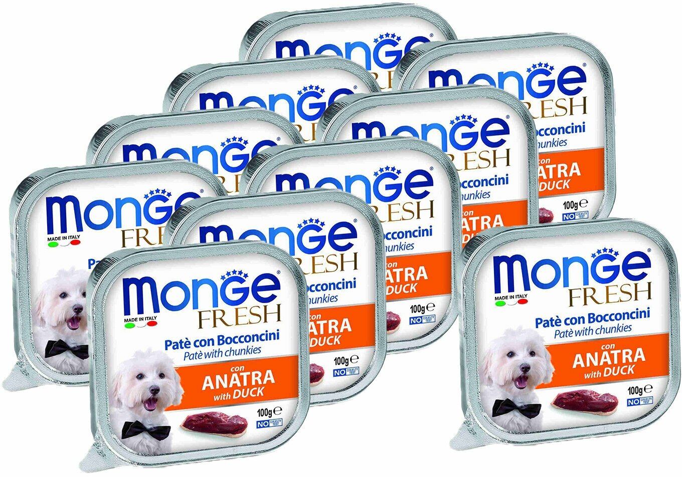 Monge Dog Fresh консервы для собак утка 100г х 10 шт.