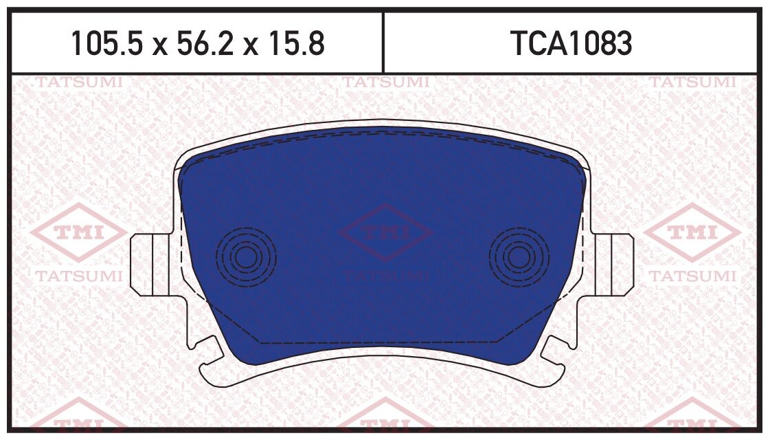 Колодки тормозные дисковые зад TATSUMI TCA1083