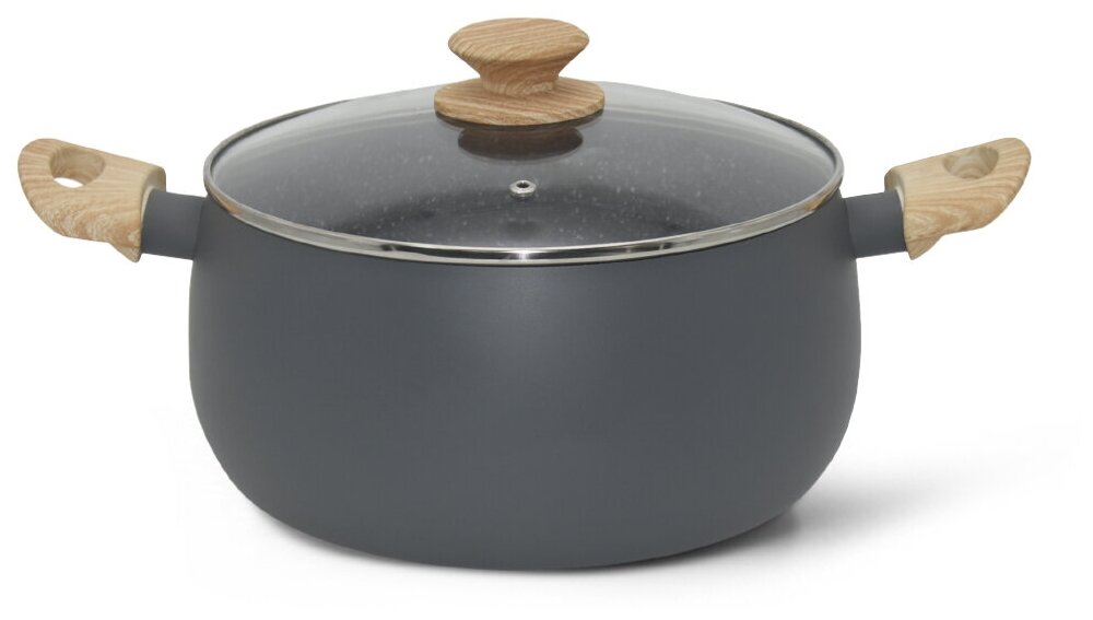 Кастрюля индукционная 24 см / 5,6 л с антипригарным покрытием Nikki