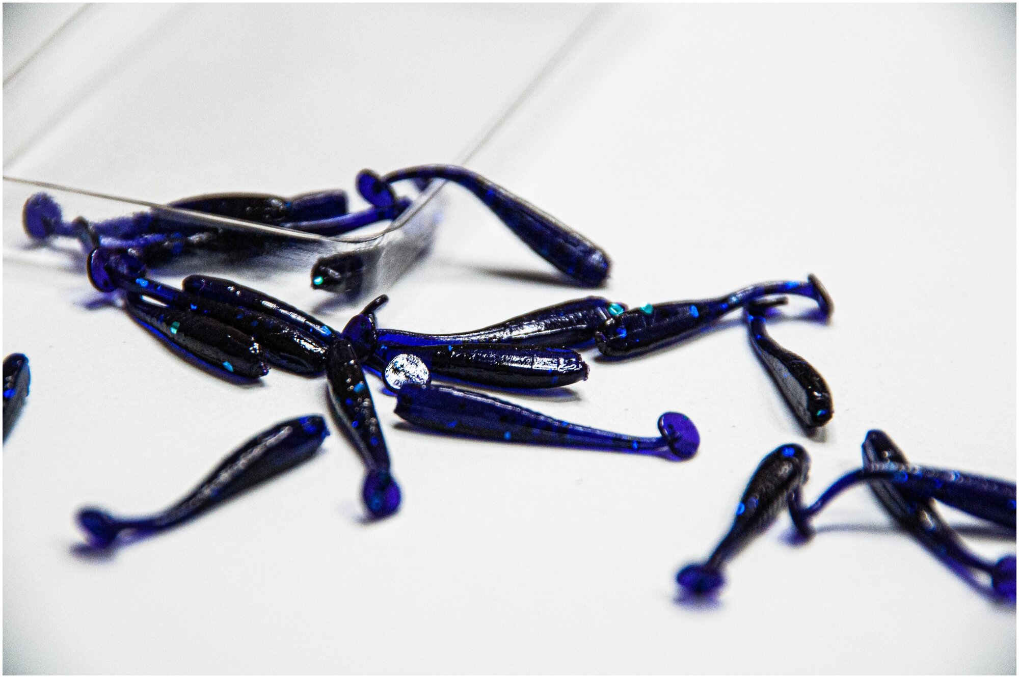 Силиконовая приманка Mini minnow 25 мм, цвет Violet / Фиолетовый, 20 шт. уп. Nano minnow мормышинг