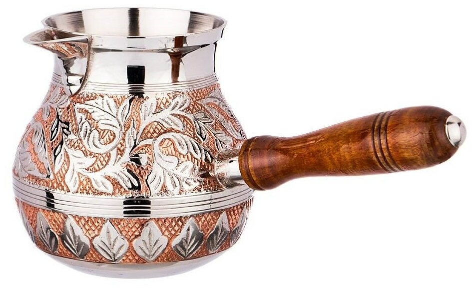 Турка резная "Rosso" 650 мл латунь