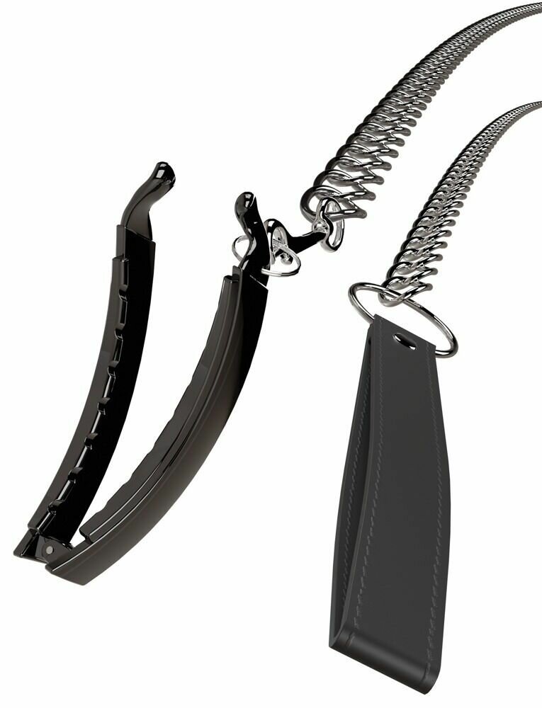 Зажим для половых губ с поводком Pussy Clamp With A Leash, Orion, Германия, черный