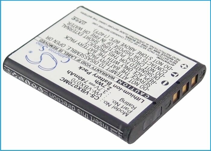 Аккумулятор для видеокамеры и регистратора Panasonic VW-VBX070, Sanyo DB-L80, Toshiba PX1686U - CS-VBX070MC от компании Cameron Sino