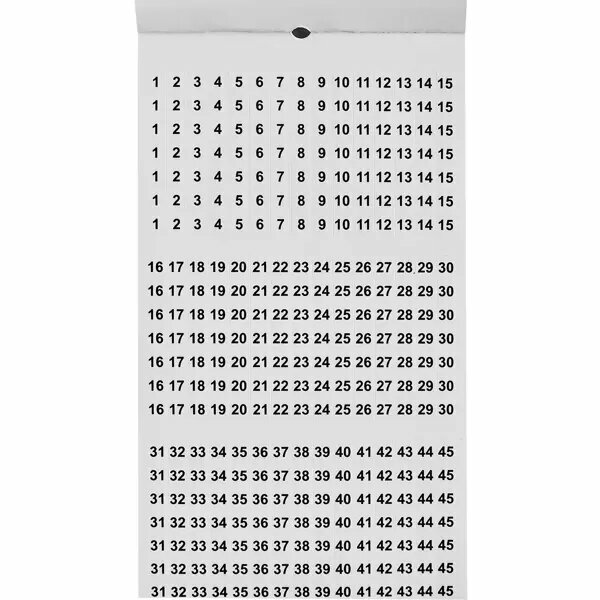 Бирка кабельная маркировочная цвет белый