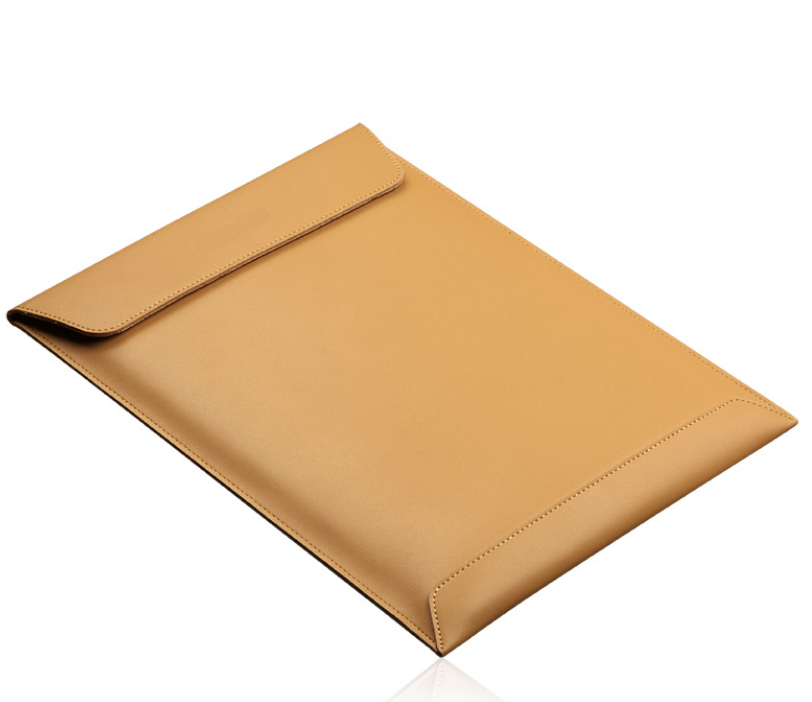 Вертикальный чехол-клатч-сумка Чехол. ру для ноутбука Xiaomi Mi Notebook Air 13.3 из качественной импортной кожи золотистый