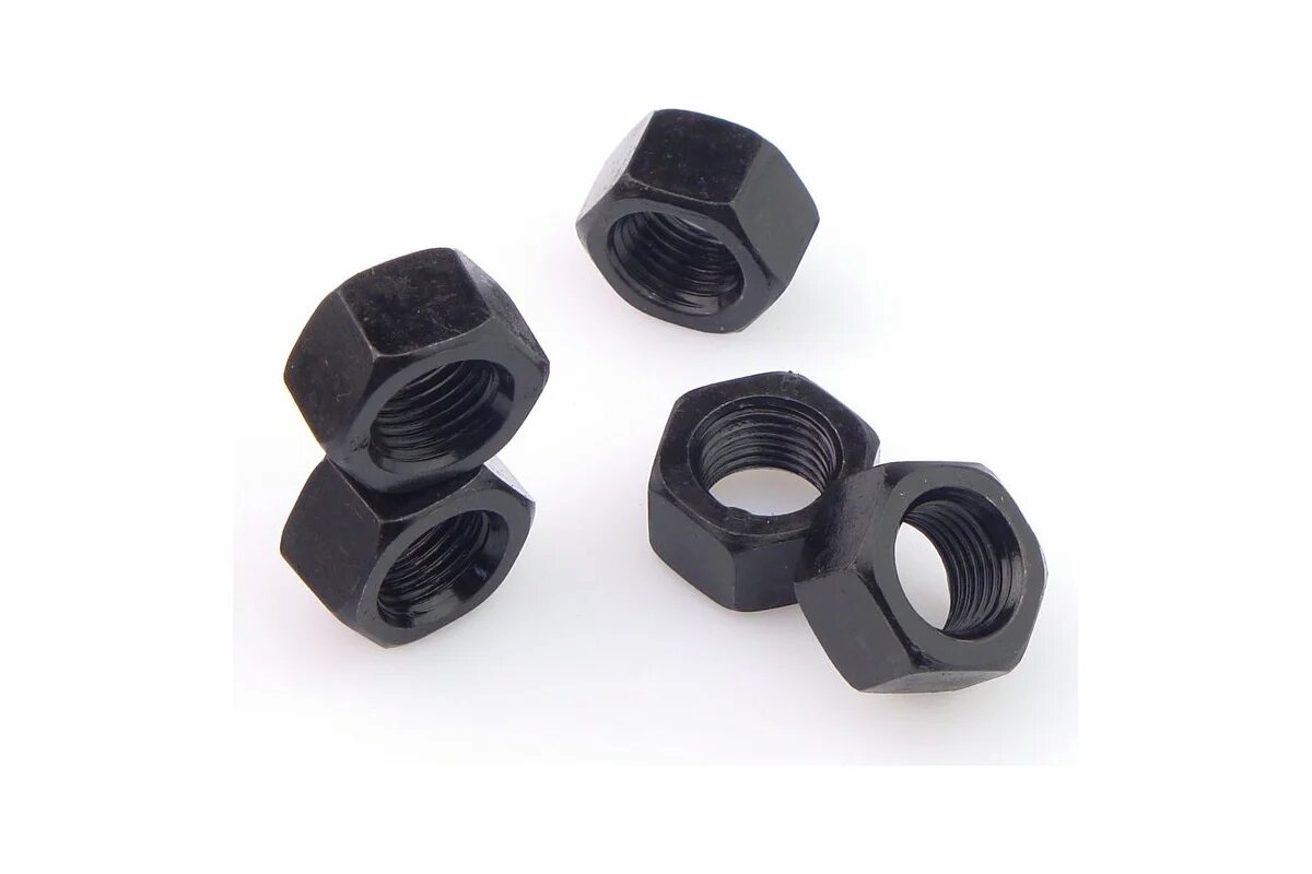 Гайка DIN 934 М6 класса прочности 12 оксидная, резьба метрическая, 250 шт, GAYKA934M6250M