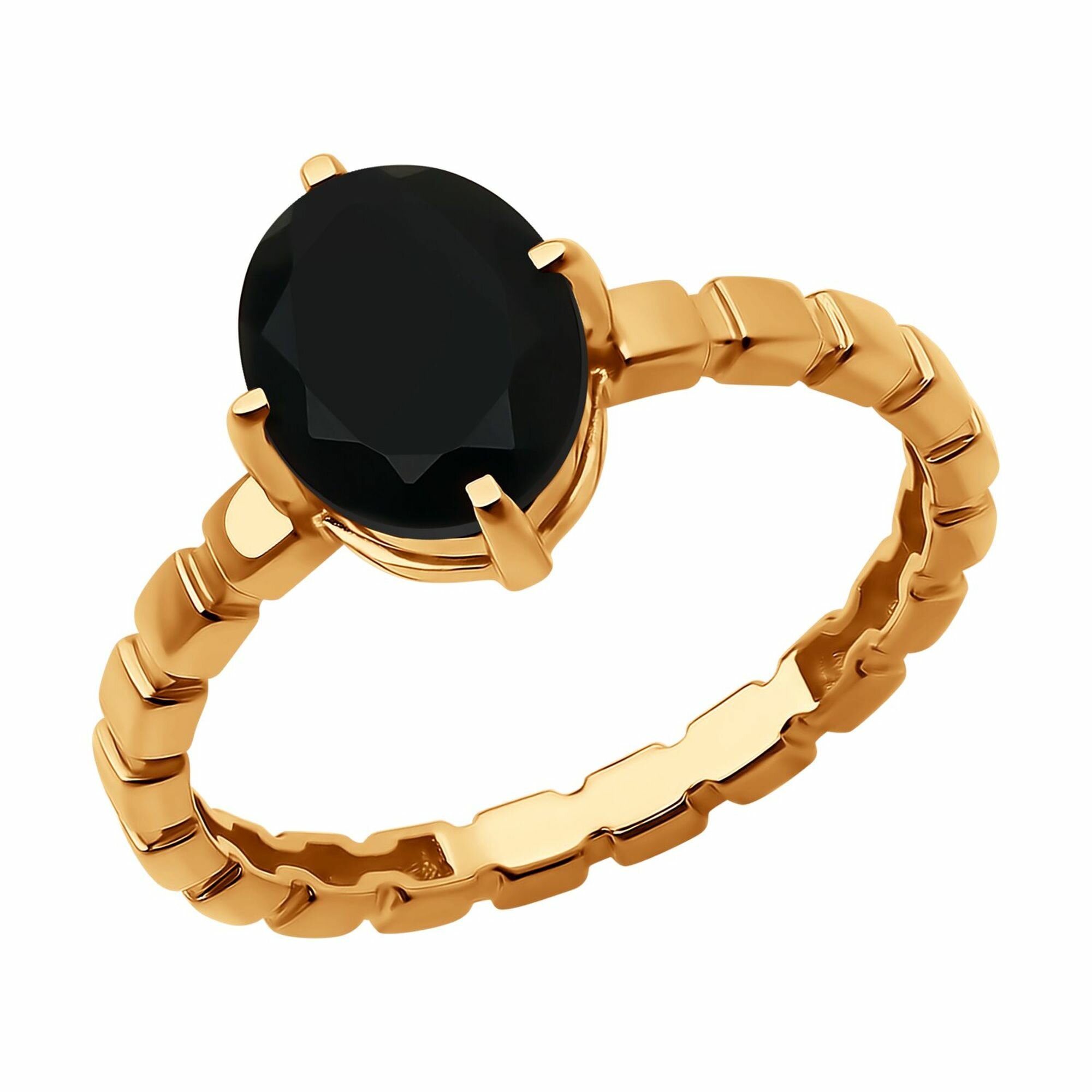 Кольцо, красное золото, 585 проба, агат