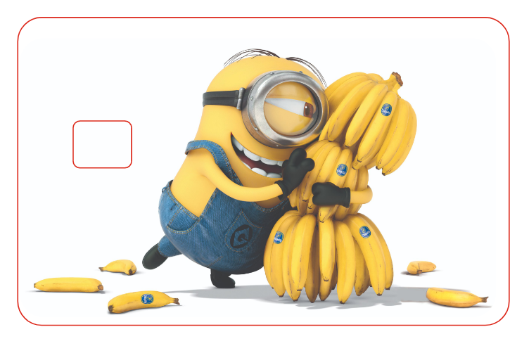 Наклейка на банковскую карту, стикер на карту, Миньон