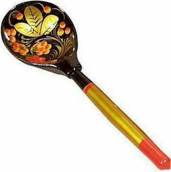 Ложка РНИ, деревянная, большая, расписная, в ассортименте