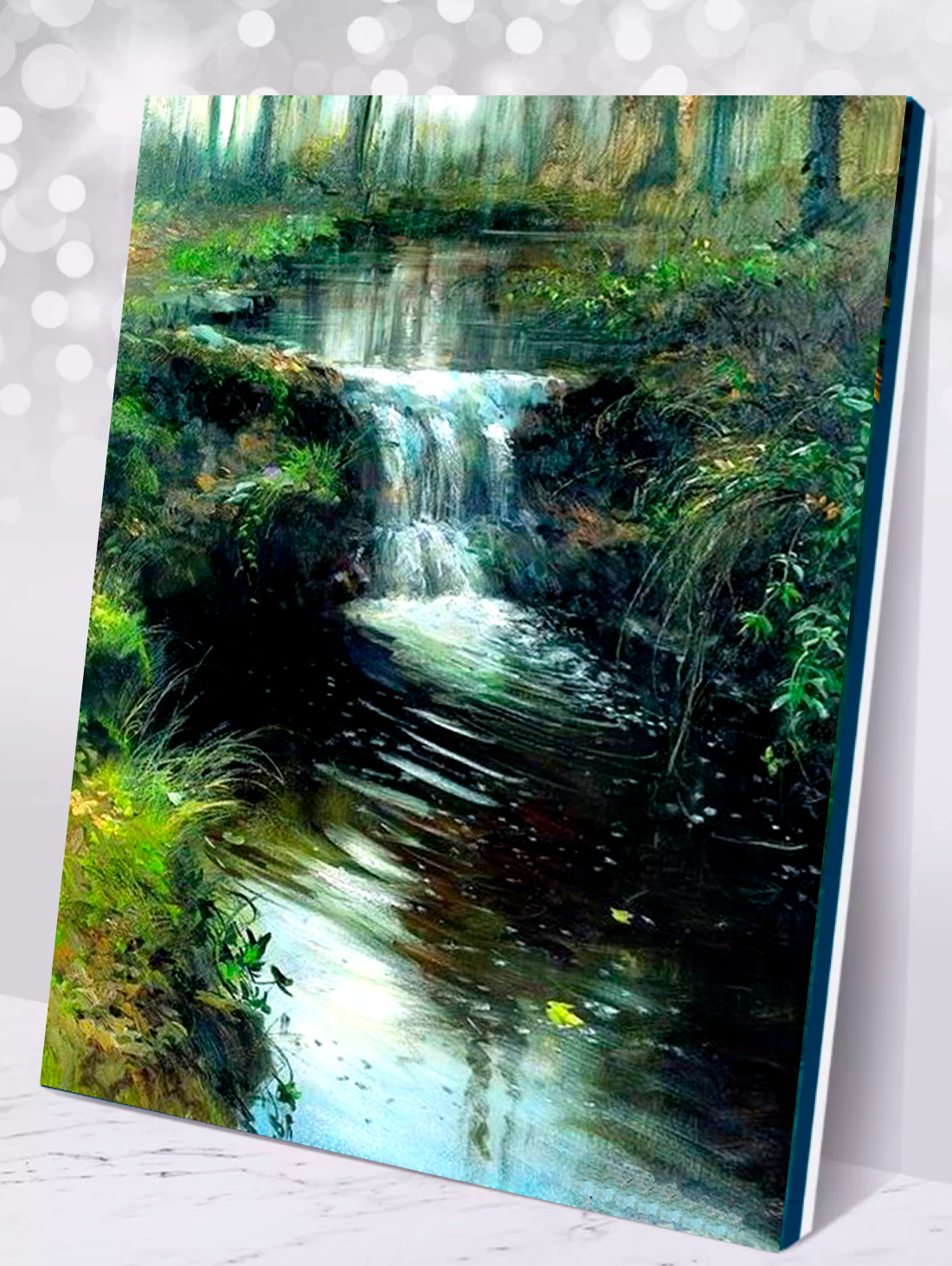 Картина по номерам "Лесной ручей" 40х50 см, хлопковый холст на подрамнике, акрил, АртТойс