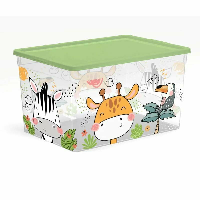 Коробка Полимербыт «Giraffix» 71750, для хранения, прямоугольная, с крышкой, 16 литров