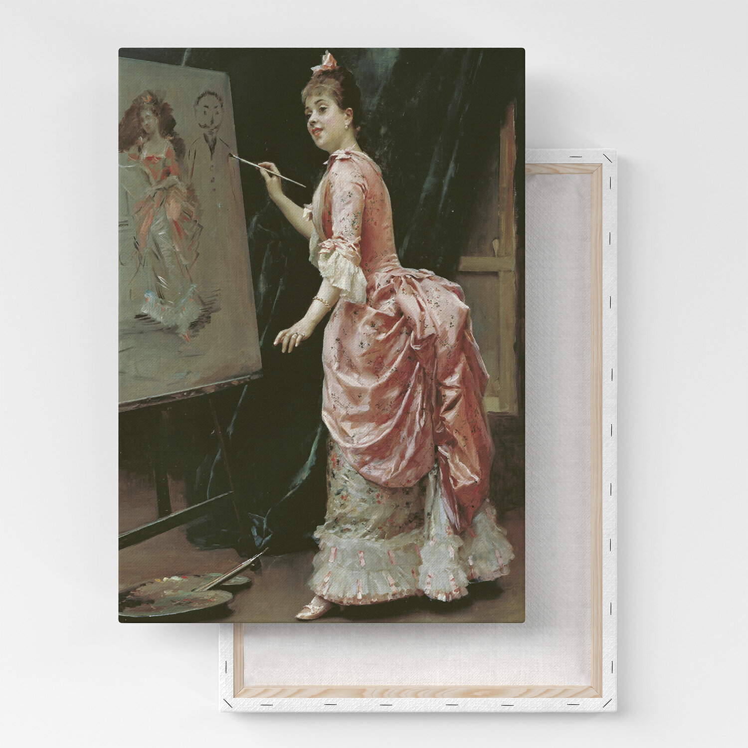 Картина на холсте, репродукция / Раймундо Мадрасо - Model Making Mischief / Размер 40 x 53 см