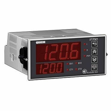 Погодозависимый двухканальный регулятор овен 2ТРМ1-Щ2. У2. РИ. RS с RS-485