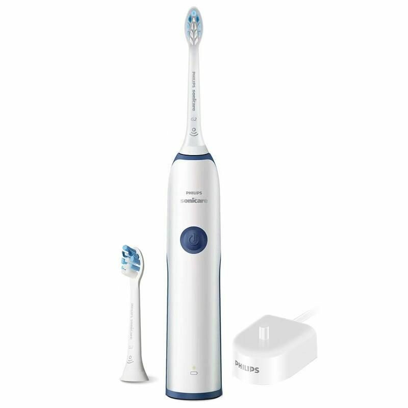 Электрическая зубная щетка Philips HX3226 для взрослых с перезаряжаемой звуковой вибрацией, Парная зубная щетка (со встроенной насадкой * 2), Интеллектуальный уход за отбеливающими деснами