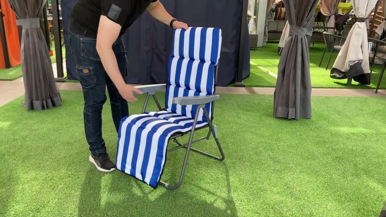 Кресло складное 110х62х53 см многопозиционное