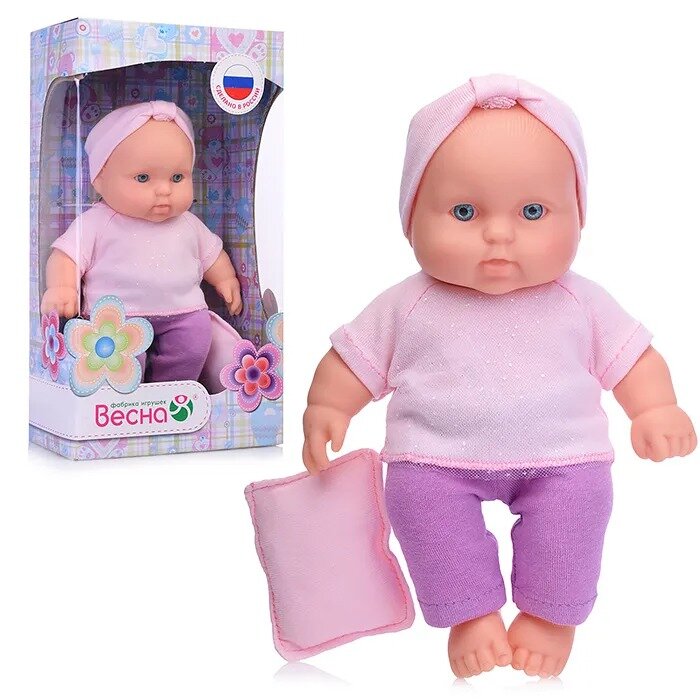 Весна Пупс Карапуз с подушечкой кукла 20 см В4152 с 3 лет