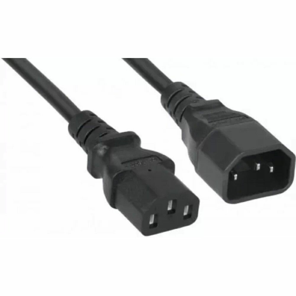 Fillum кабель Filum Кабель питания FL - PC - C13 C14 - C3 - 3.0 - BK ПВС - АП 3x1.5 С13 - C14, 220 250В, 10А, чёрный, 3м
