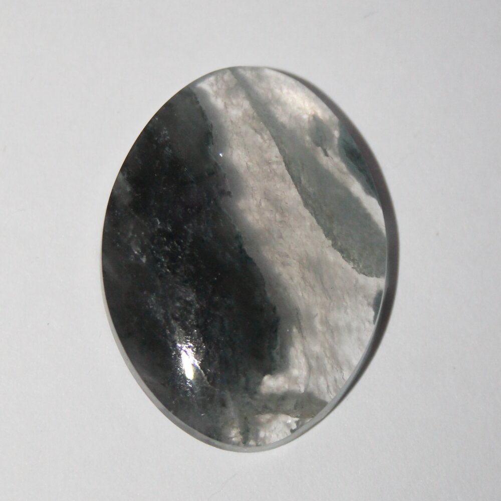 Льдистый кварц кабошон, натуральный камень, 31х23х3 мм, Урал, «True Stones»