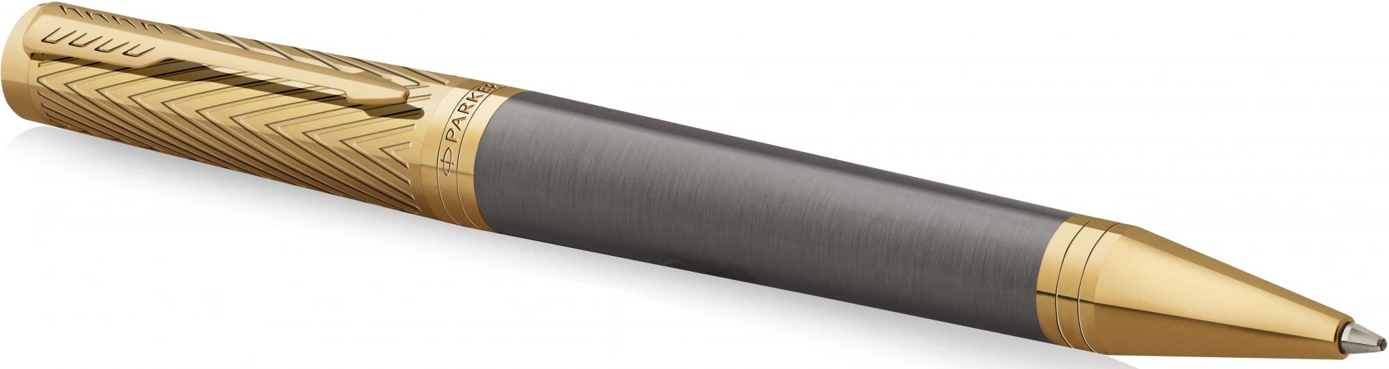 Ручка роллер Parker Ingenuity Pioneers T571 (2200951) Arrow Grey GT F чернила черн. подар. кор.