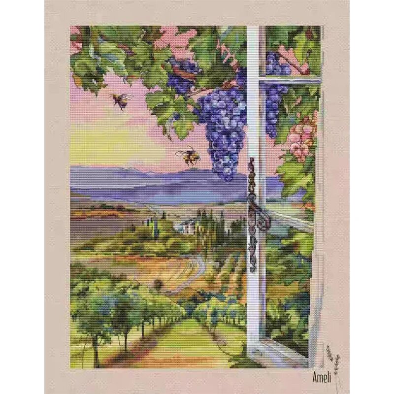 Набор для вышивки крестиком Homfun, хлопковая ткань, размер 31*38 см ZZ10711-2, 18ct white