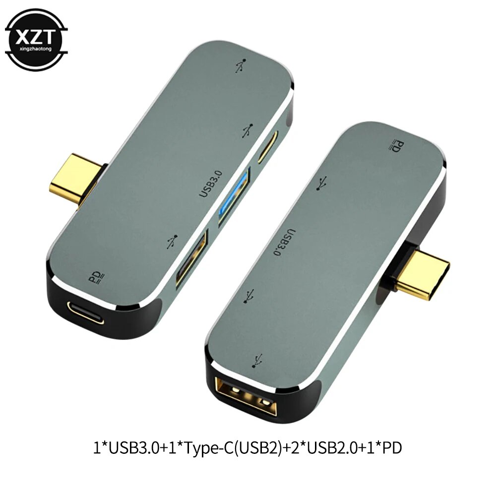 Многофункциональный концентратор 6 в 1 Type-C, разъем 3,55 мм, PD100W, USB3.0/USB2.0/USB3.1, совместимый с HDMI USB-разветвитель