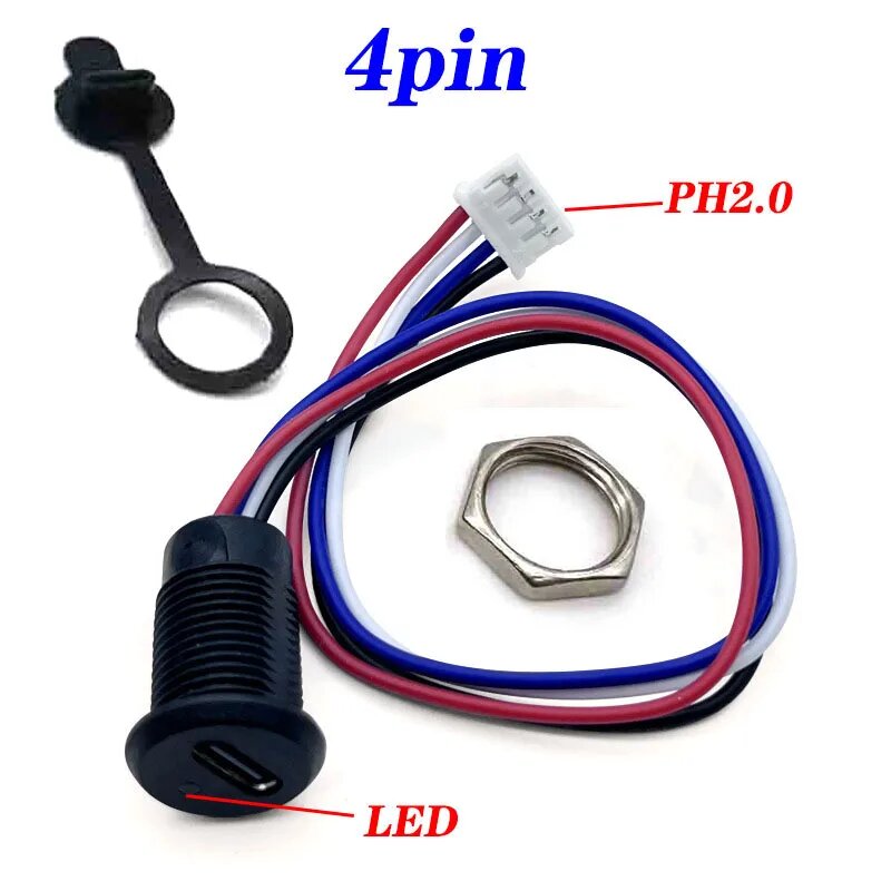 Выключатель 4pin с LED и разъемом PH2.0