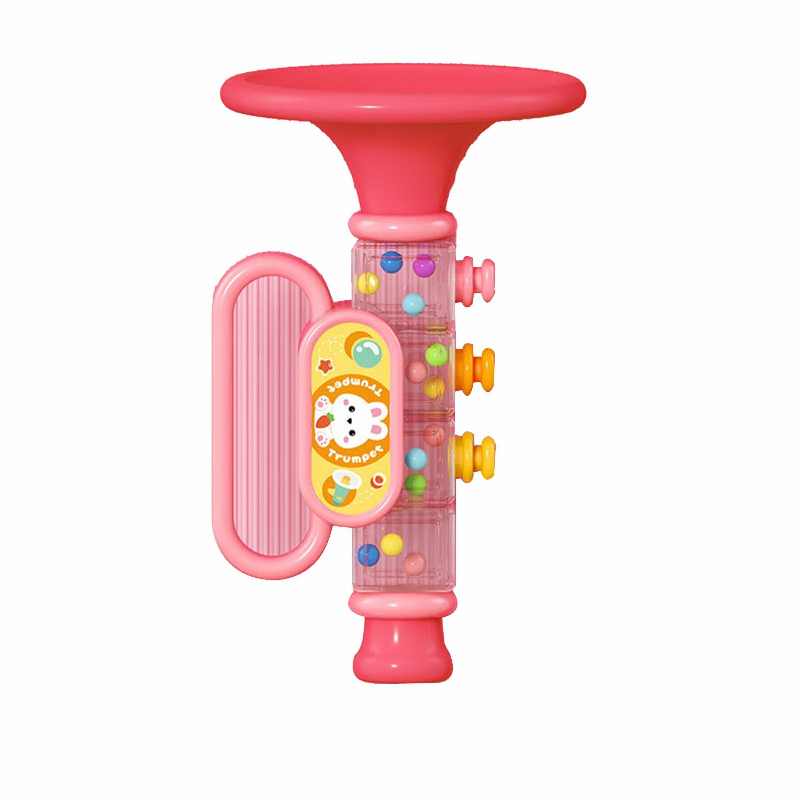 Детская труба мульт, яркие цвета, музыкальная, раннее обучение, розовая