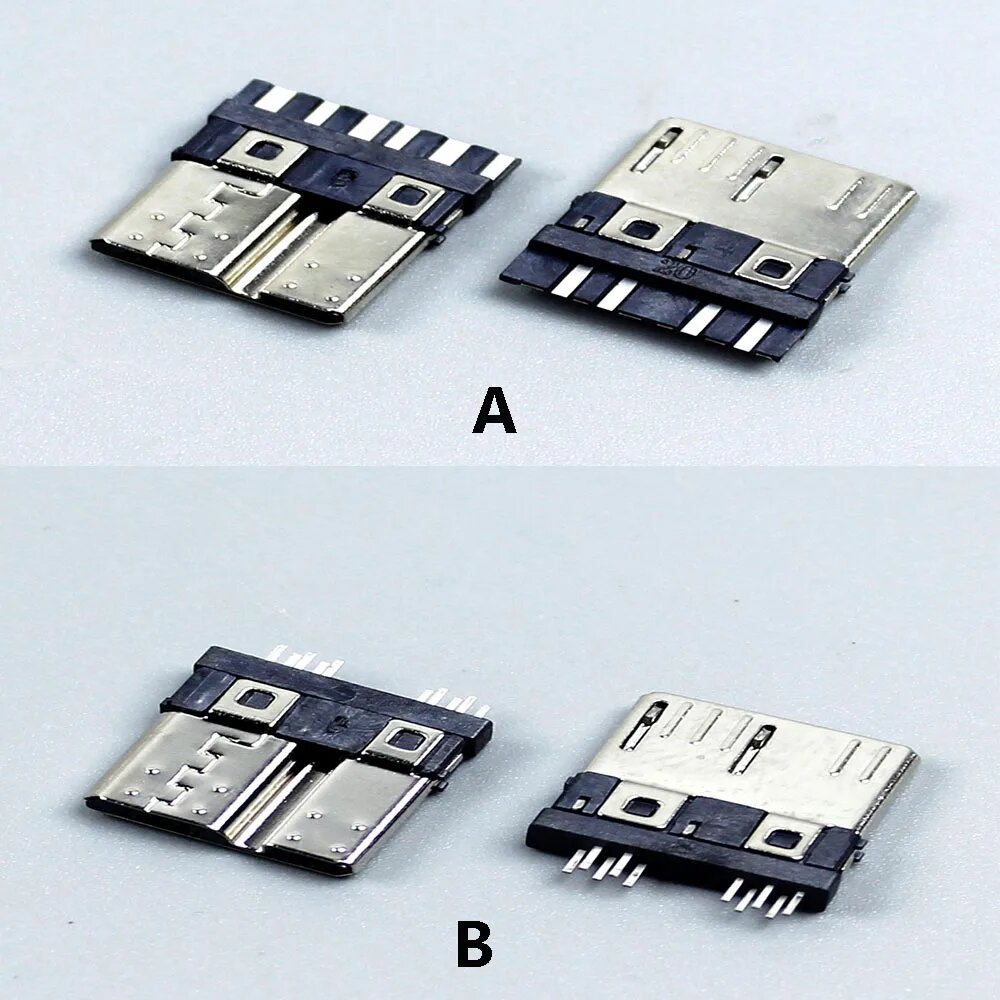 10 шт. Micro USB 3.0 разъем типа B для пайки AB
