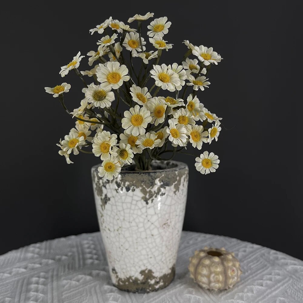 SunMade Деликатный букетик ромашек из шелка Milky White