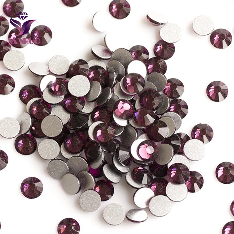 YANRUO Аметистовые кристаллы для декора SS16 1440pcs