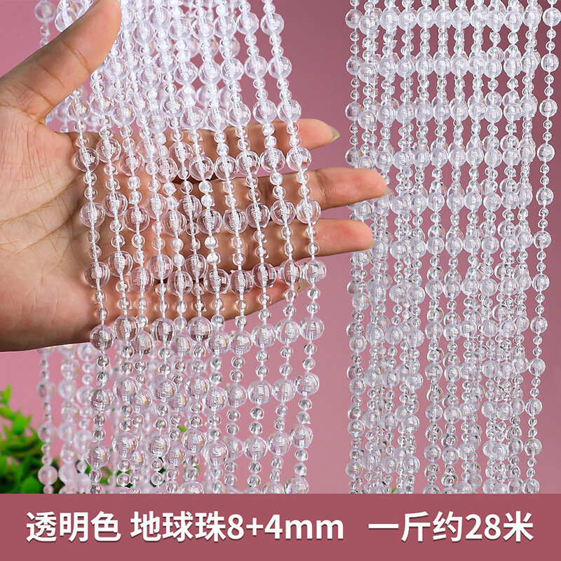 8+4 нити бусин, свадебная цепочка из бусин, хрустальная подвесная цепочка для потолка, занавес из бусин, украшение для свадебной сцены, нити бусин для рукоделия, производитель бусин.