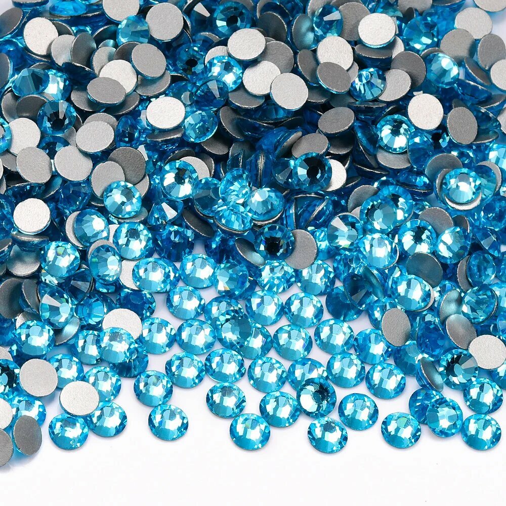Стразы стеклянные Aquamarine SS6-SS30, 1440шт