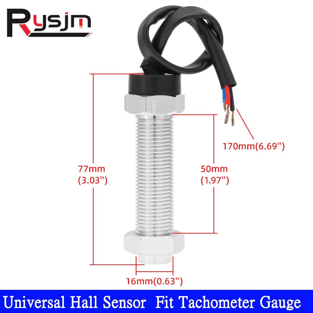 Датчик Холла для тахометра, измеритель оборотов в минуту, датчик скорости, датчики Холла, датчики скорости, Стабильное измерение