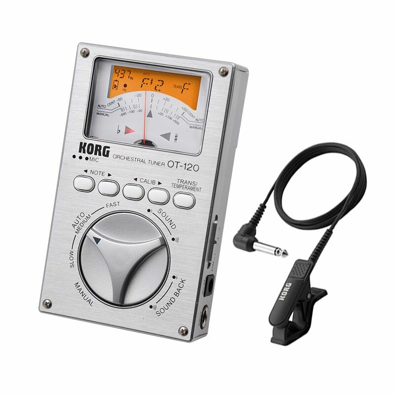 KORG OT-120+CM300 Зажим для захвата, Электронный тюнер скрипка кларнет гитара тромбон тюнер для духовых струн