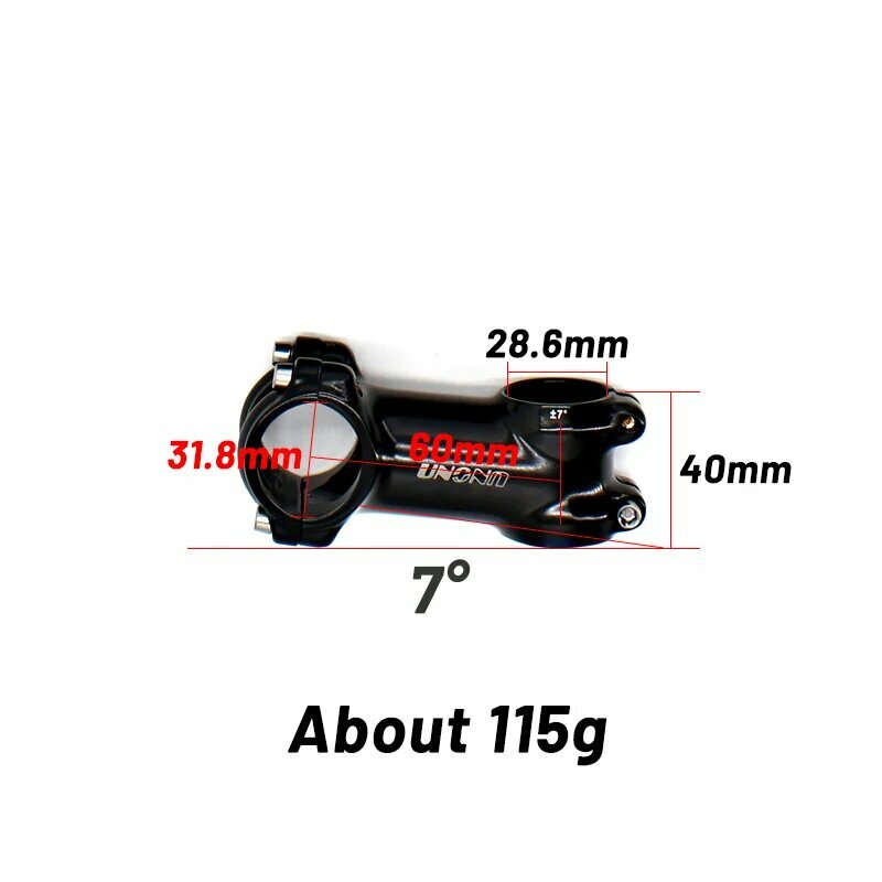 UNO Сверхлегкий MTB руль из алюминия 31,8 мм Черный, 60mm 7 degree