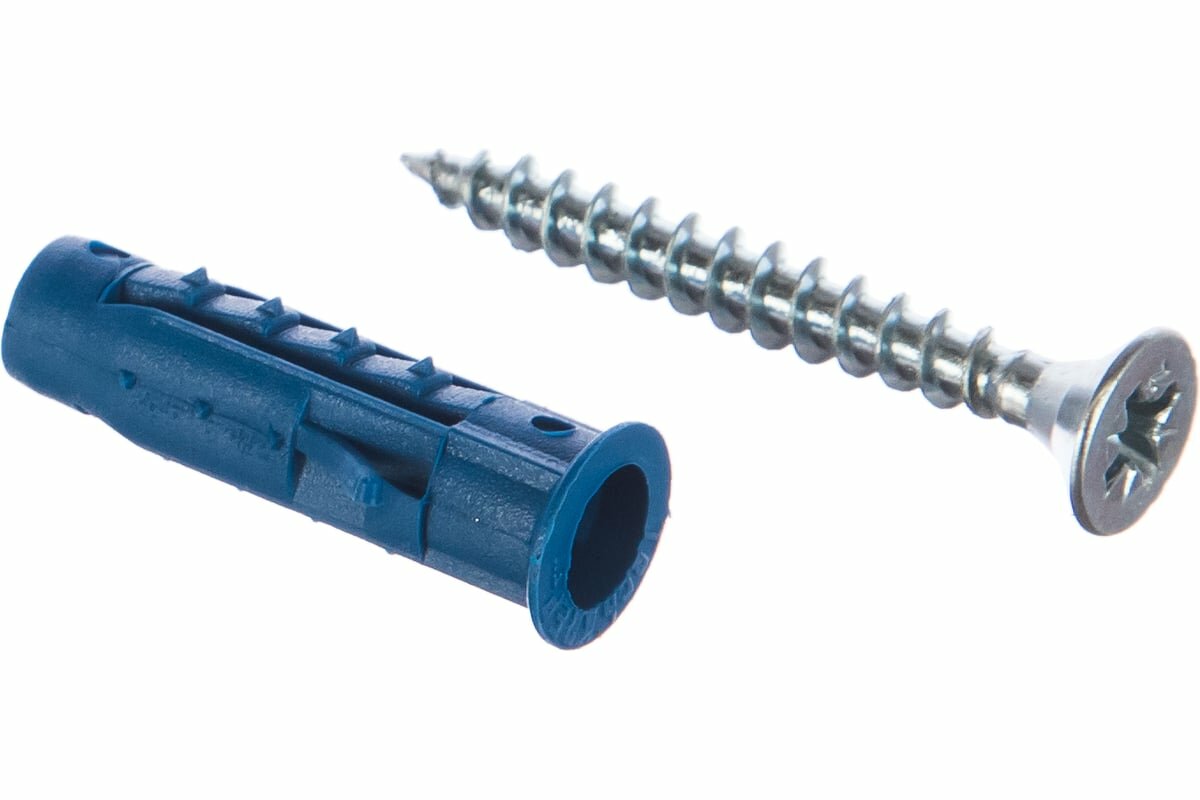 Tech-Krep/Zitar Саморез ШУц 5,0x40 потайная головка и дюбель 8x30, 10 шт в упаковке 114039