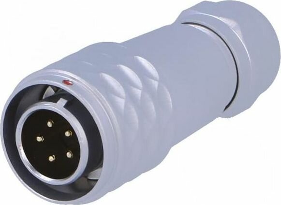 Разъем WEIPU SF1210/P5I Вилка "папа" SF12 PIN 5 IP67 4-6,5мм 5А пайка на провод 180В 1 шт