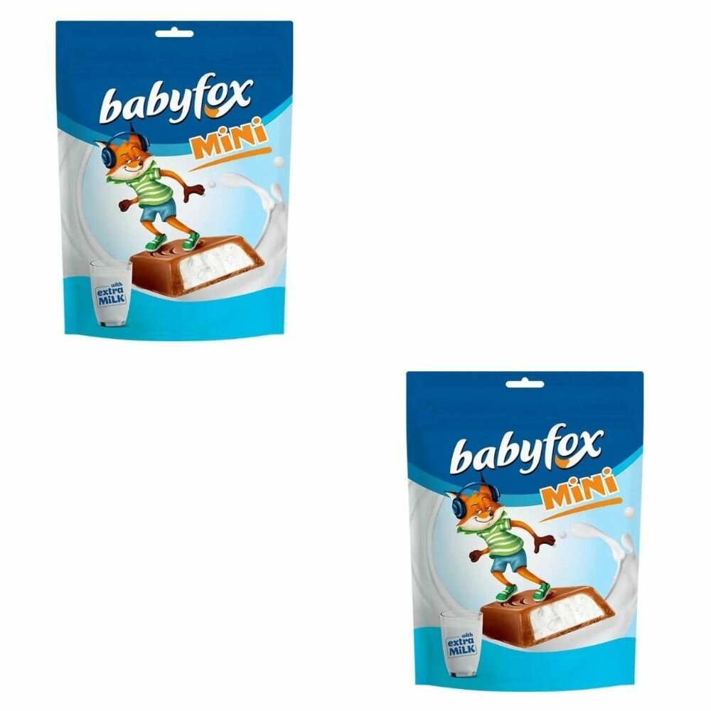 BabyFox Конфеты шоколадные, с молочной начинкой, 120 гр - 2 шт
